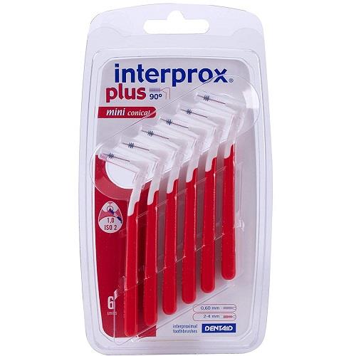 Interprox Plus Mini Conical Red Interdental Brush Pack Of 6
